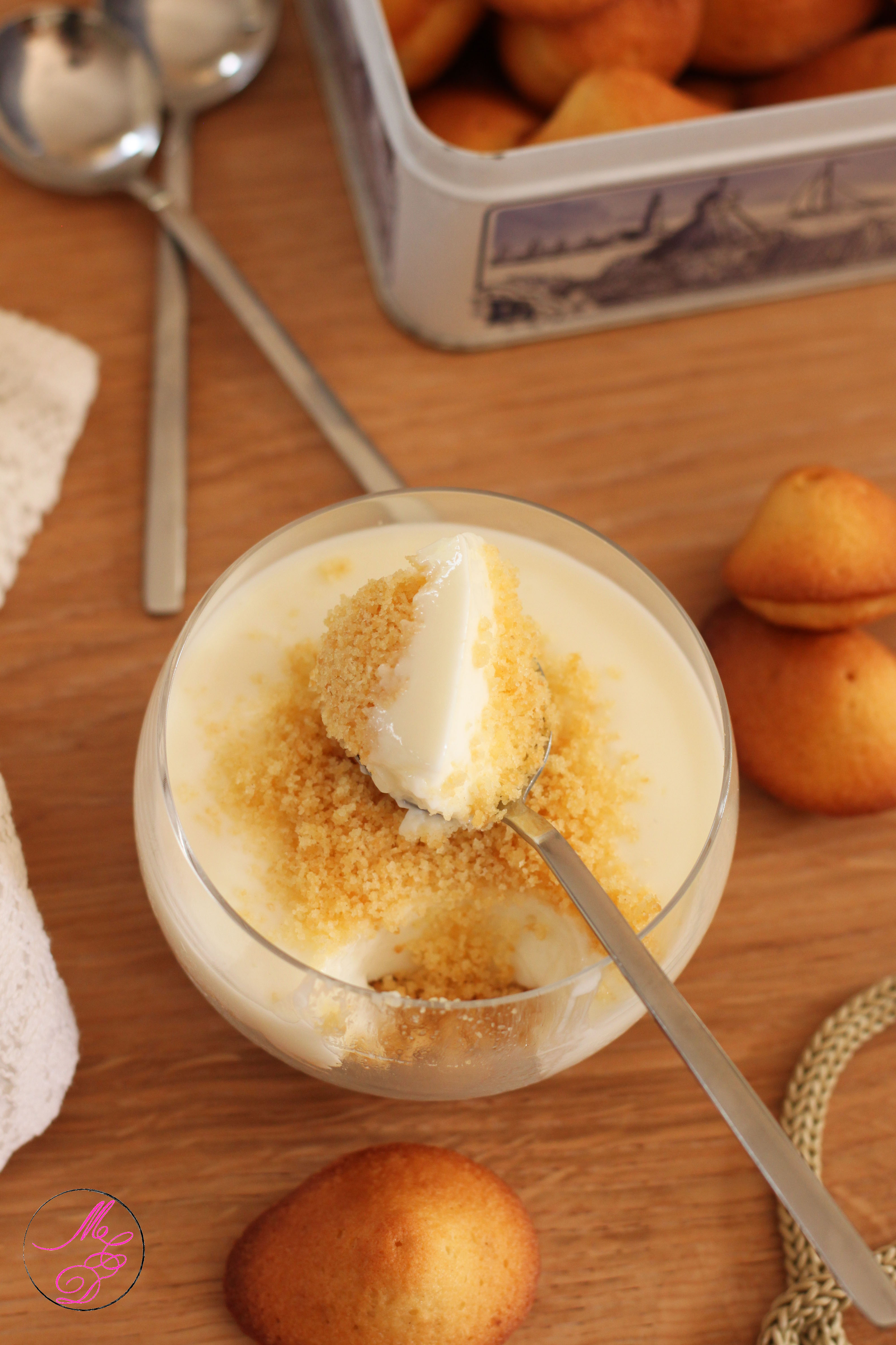 Nuage de fromage blanc aux madeleines